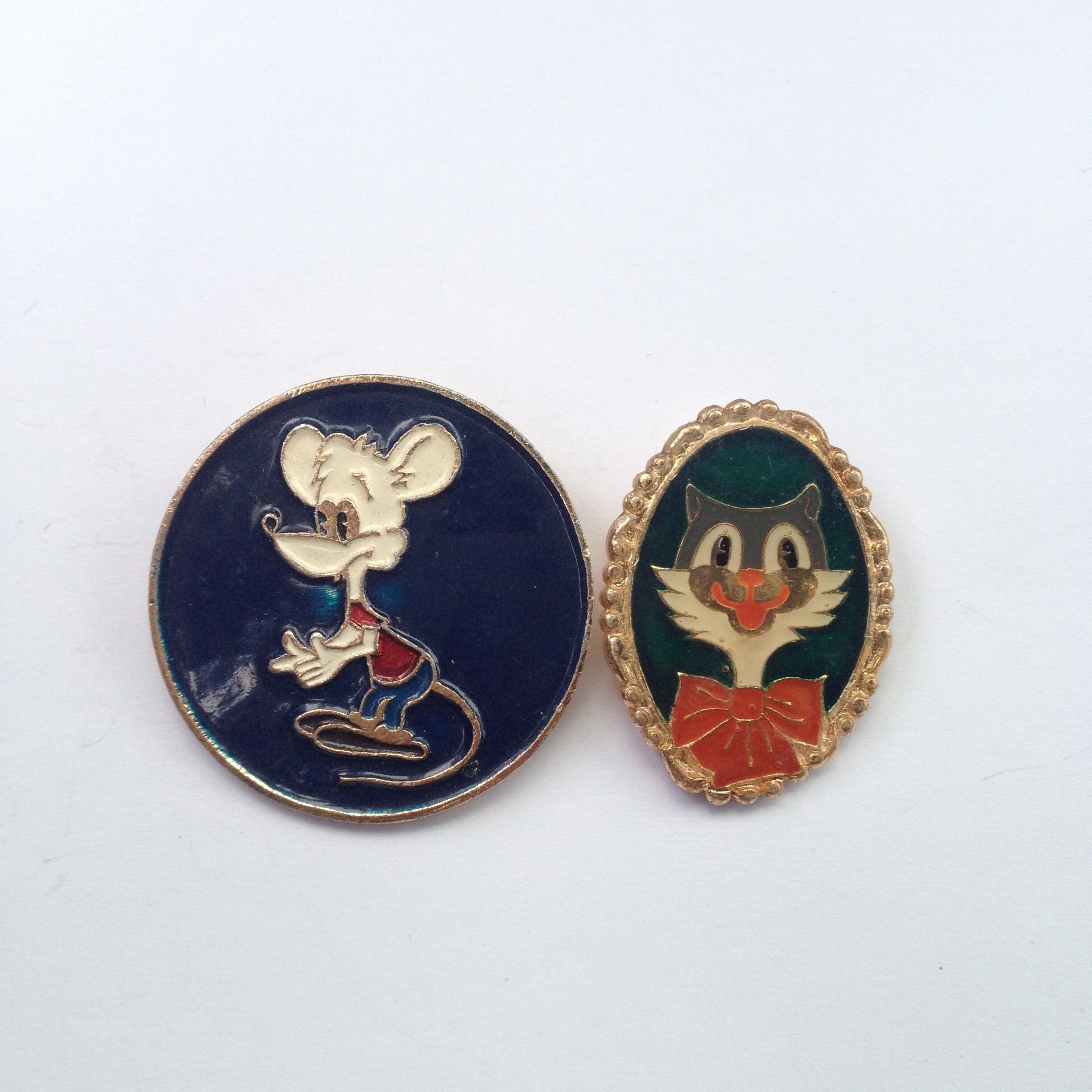 Cat Mouse Badge Set of 2 Pin Animal Cat and Mouse Cat - Etsy UK