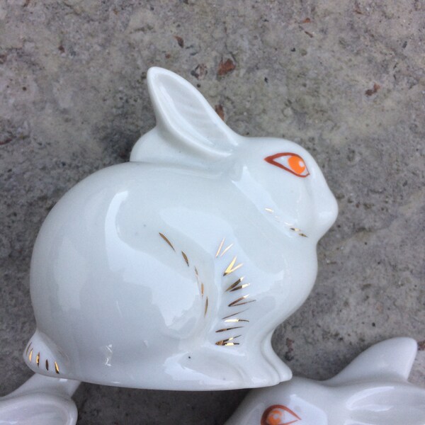 Rabbit Porcelain Figurines - Etsy