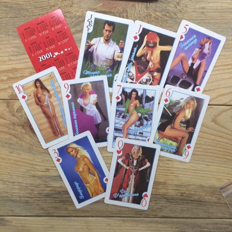 Deck Of 54 Cards Pinup Playing Cards Adult Cover Girls Etsy