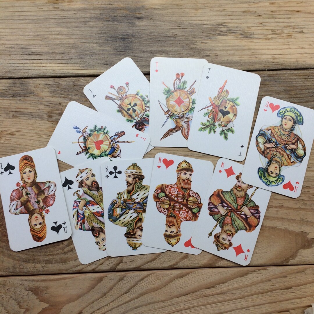 Vintage Playing Cards, Set Two New Decks of 55 MINI Cards Each ...