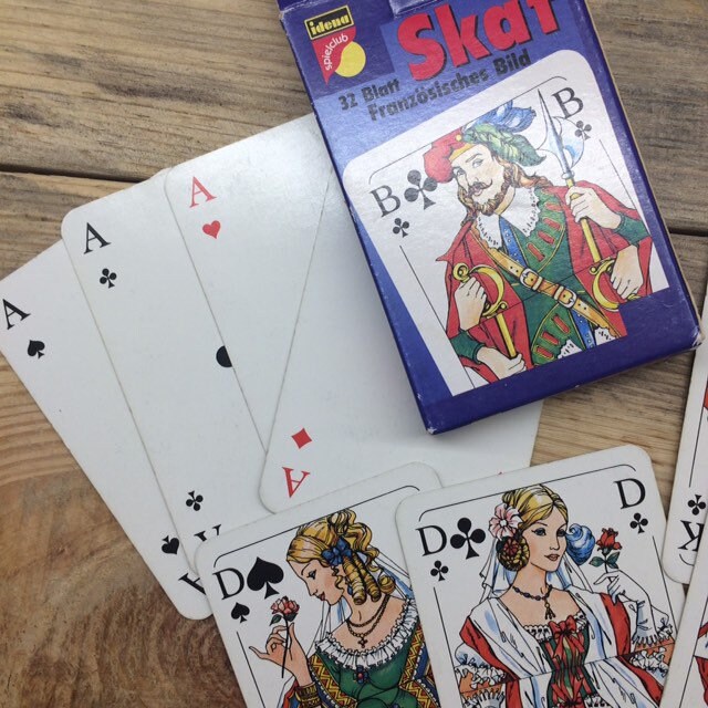 Vintage Playing Cards German Decks SKAT Vintage Playing - Etsy