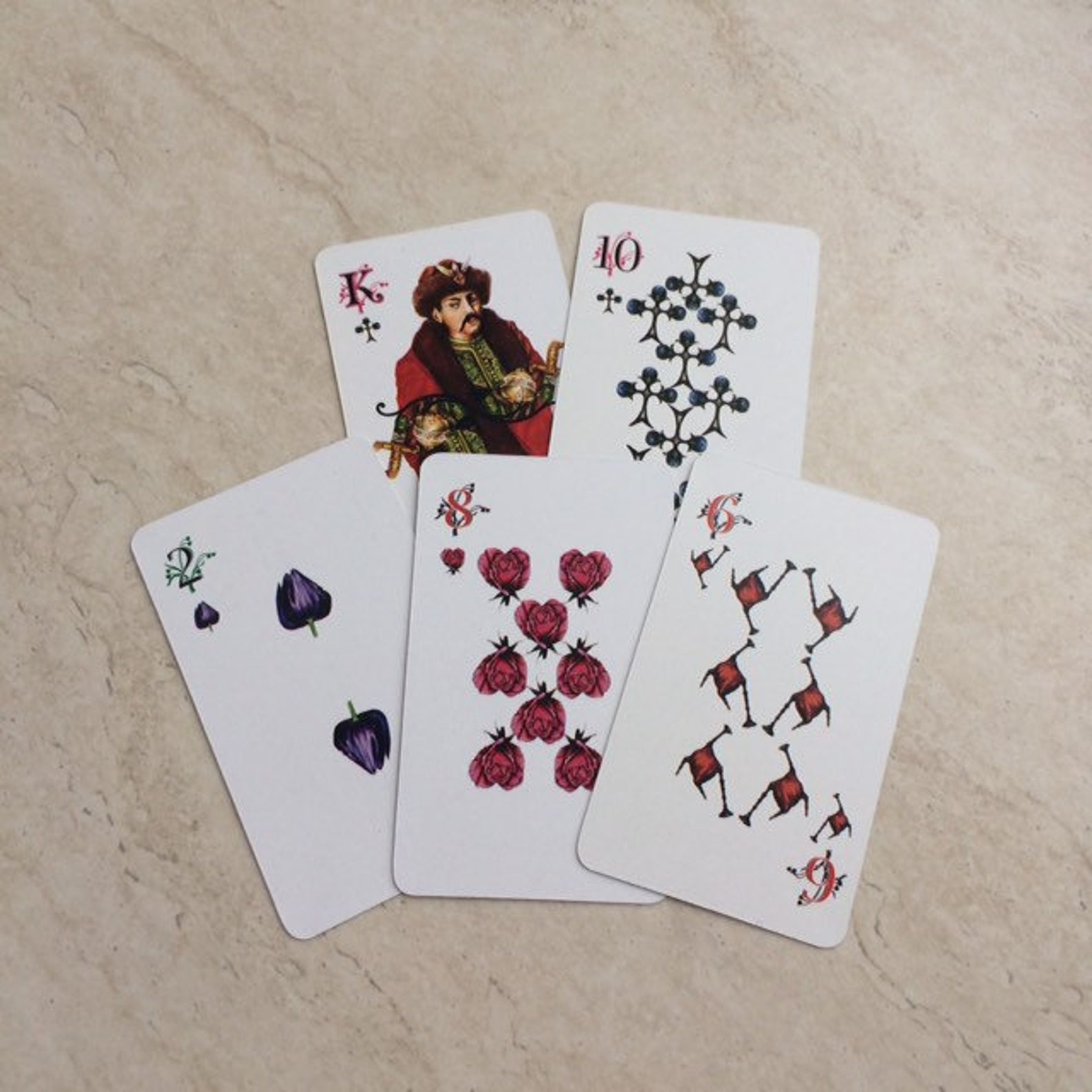 Vintage playing cards Ukrainian theme Cossacks Ukrainian | Etsy