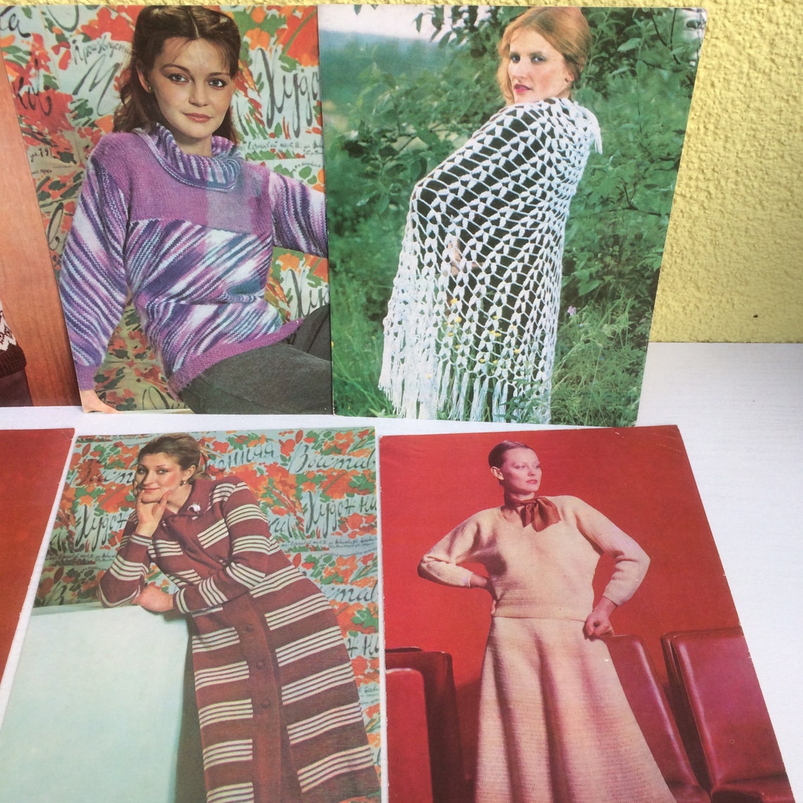 Vintage fashion card USSR 1980s Soviet fashion set of 6 | Etsy