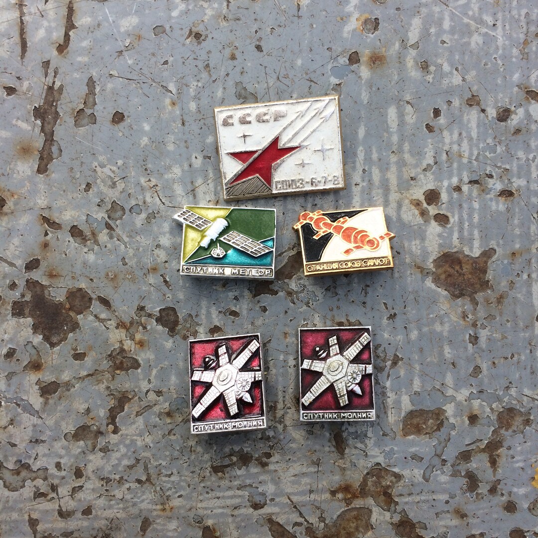 Soviet Pin Space Collectible Soviet Badges Set of 5 USSR - Etsy