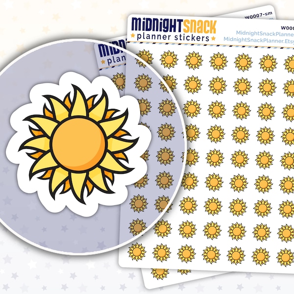 Sun Stickers - Etsy