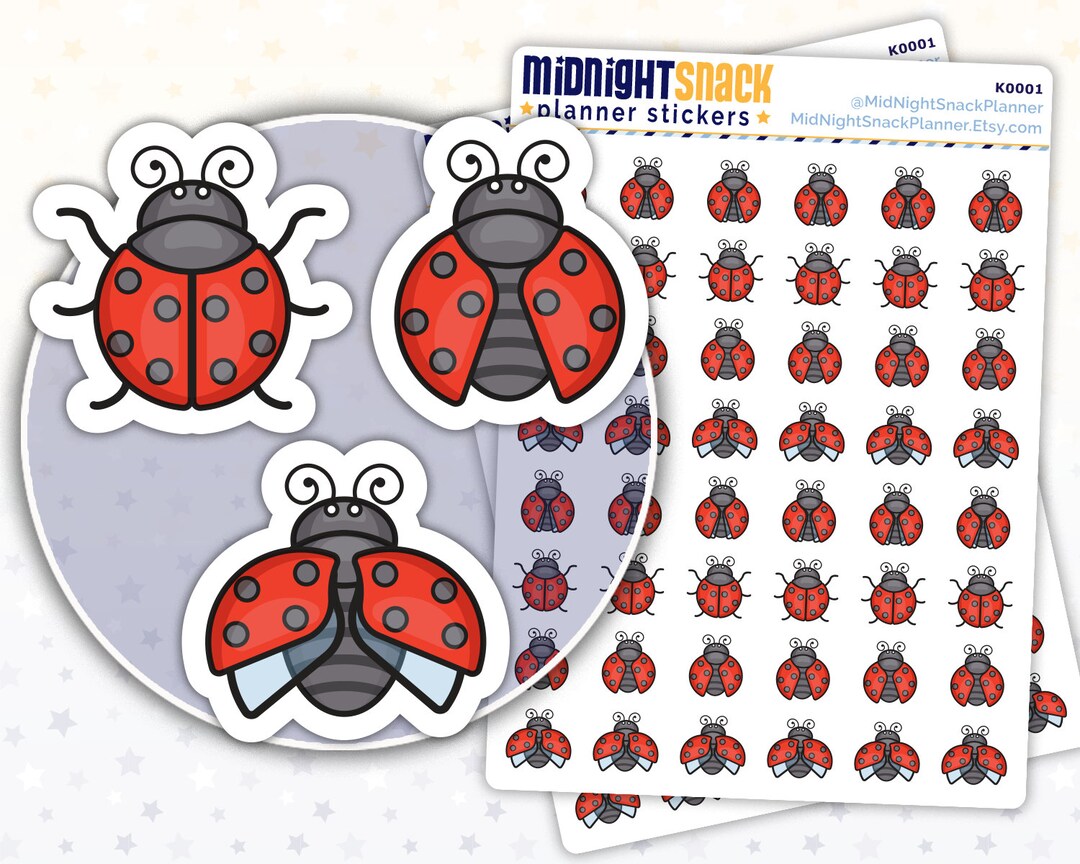 Ladybug Icon Sticker | Spring Garden Planner Sticker | Backyard Bug ...