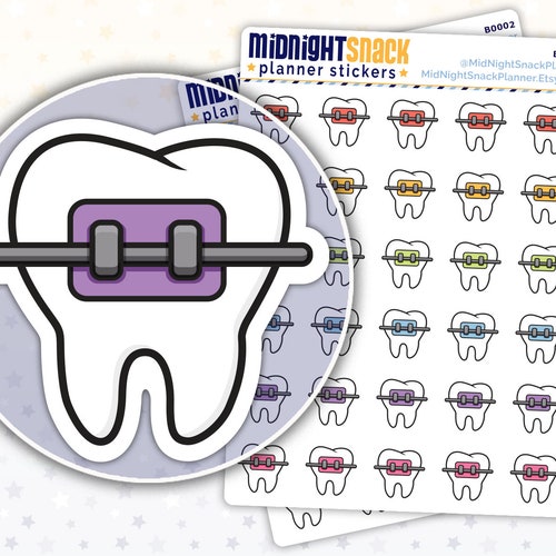 Orthodontist Planner Stickers Ortho Appointment Stickers | Etsy