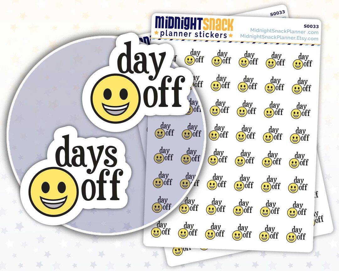 Days off Icon Sticker Work Schedule Reminder Planner Stickers Day off ...