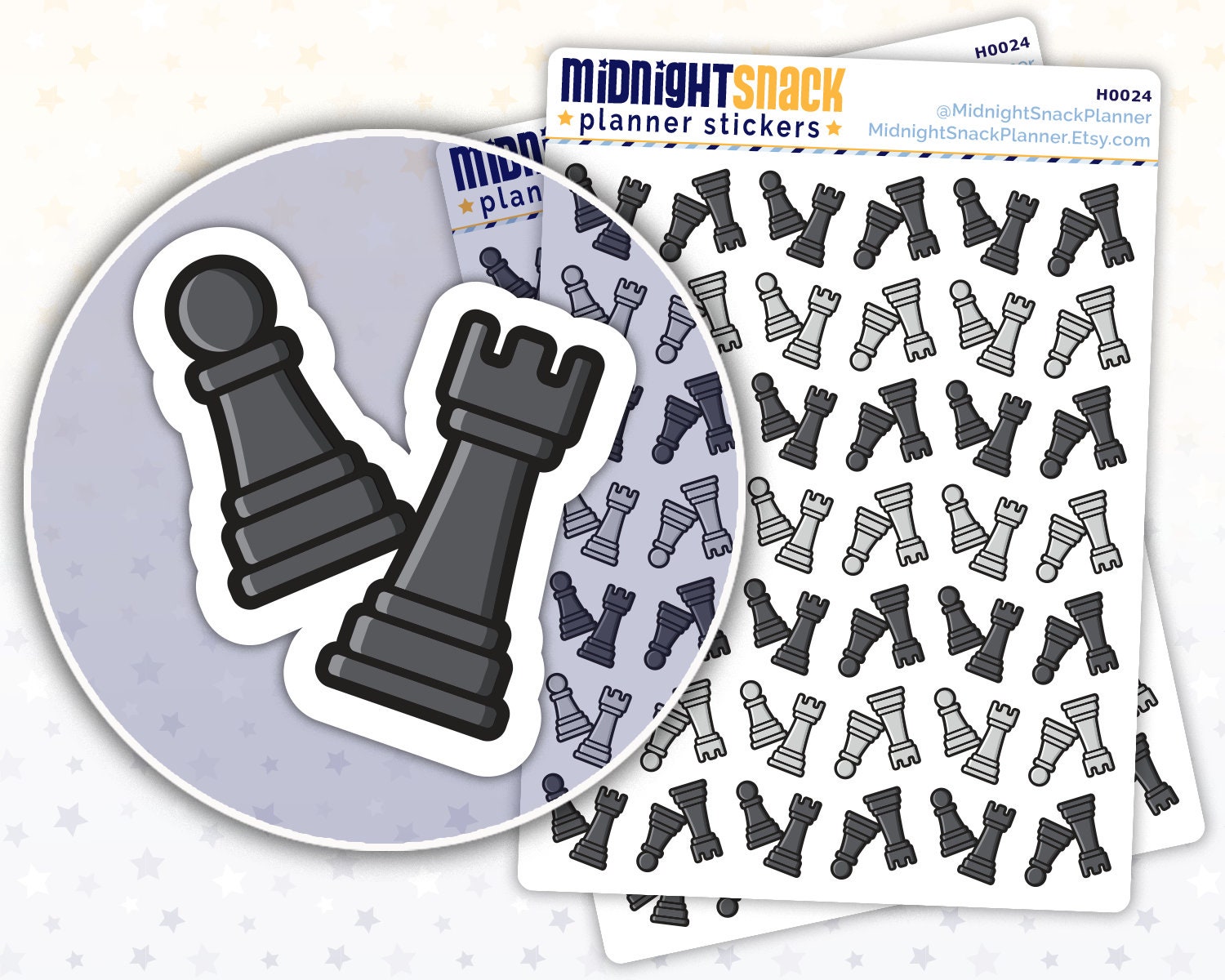 Chess Pieces Icon Stickers Chess Tournament Planner Stickers | Etsy