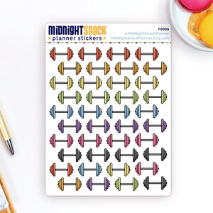 Strength Training Planner Stickers | Dumbbell Icon Sticker | Exercise ...