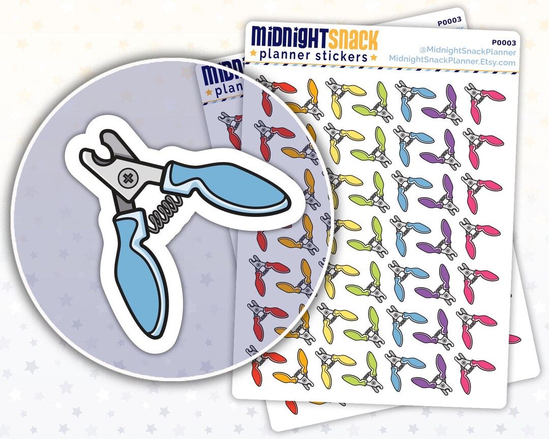 Animal Nail Clippers Icon Stickers | Trim Pet Nails Reminder Planner ...