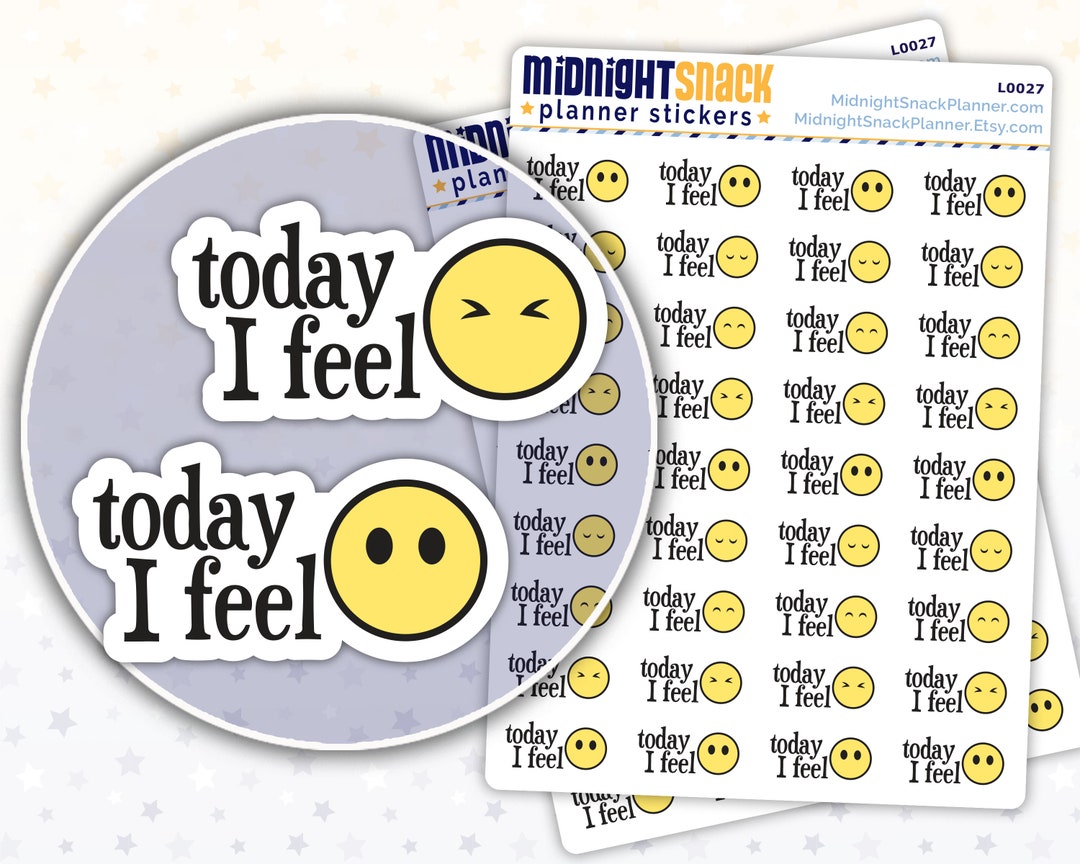 Today I Feel . . . Icon Stickers | Mood Tracker Planner Stickers ...