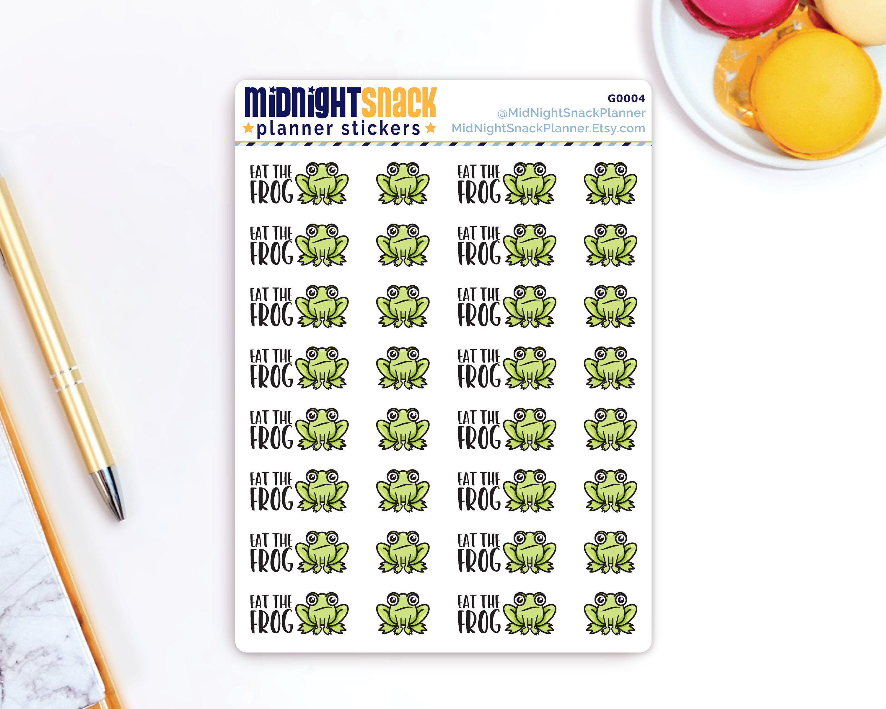 Eat the Frog Planner Stickers | Daily Task Reminder Stickers | Goal ...