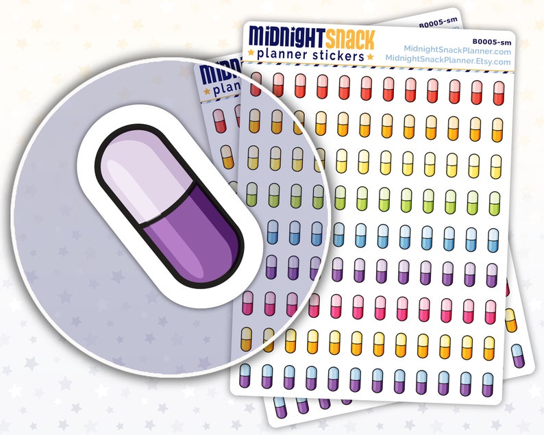 Medicine Planner Stickers | Pill Icon Sticker | Prescription Refill ...