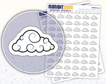 Sun and Clouds Icon Planner Stickers Mixed Weather Journal - Etsy