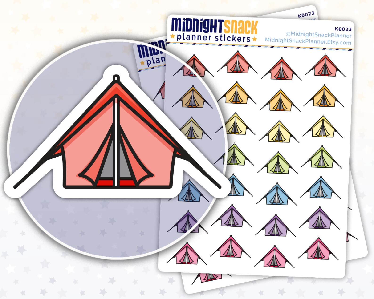 Camping Trip Tent Icon Stickers Tenting Planner Stickers - Etsy Canada
