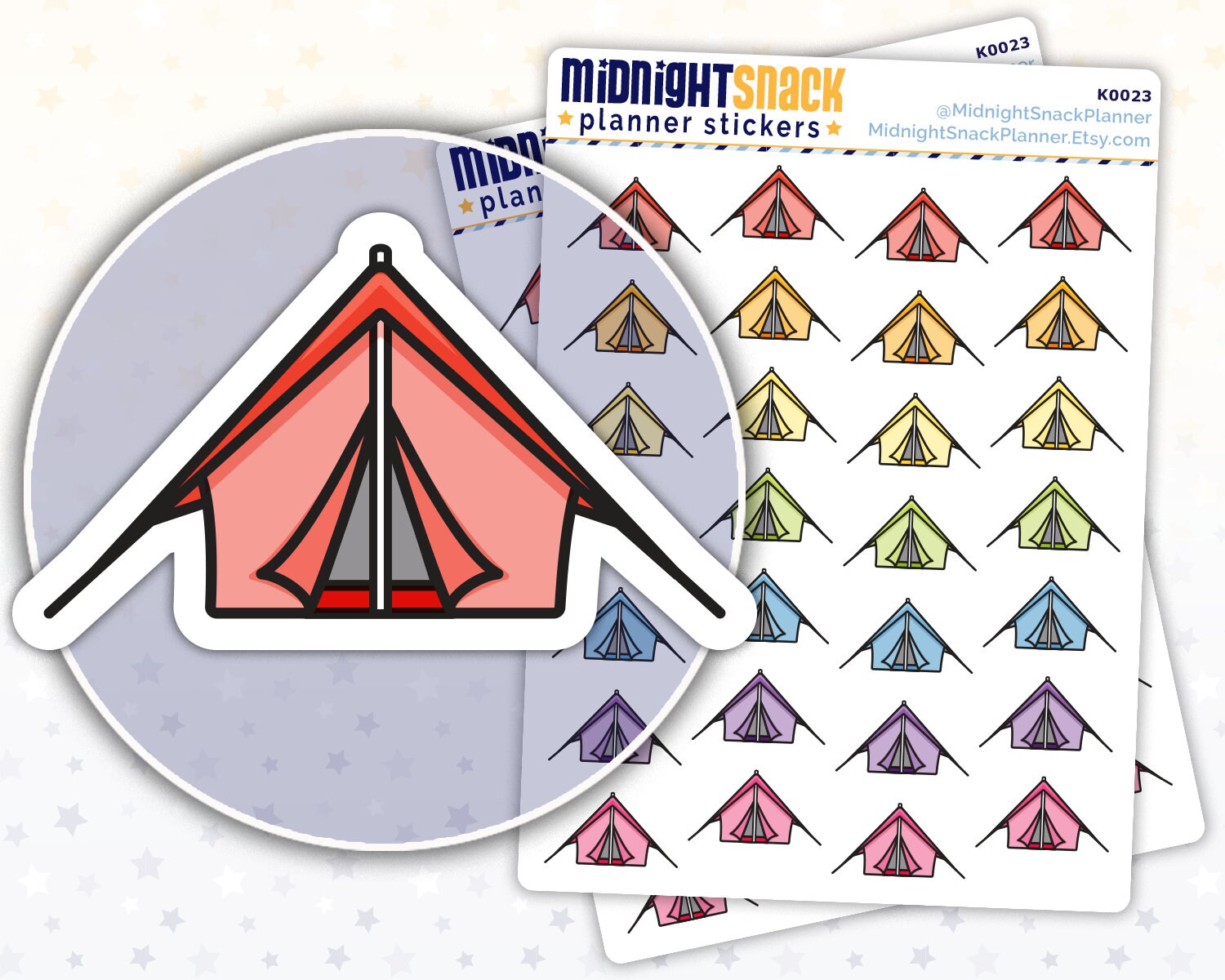 Camping Trip Tent Icon Stickers Tenting Planner Stickers - Etsy Canada