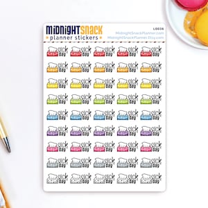 Sick Day Planner Sticker | Tissue Box Icon Stickers | Rest and Self ...