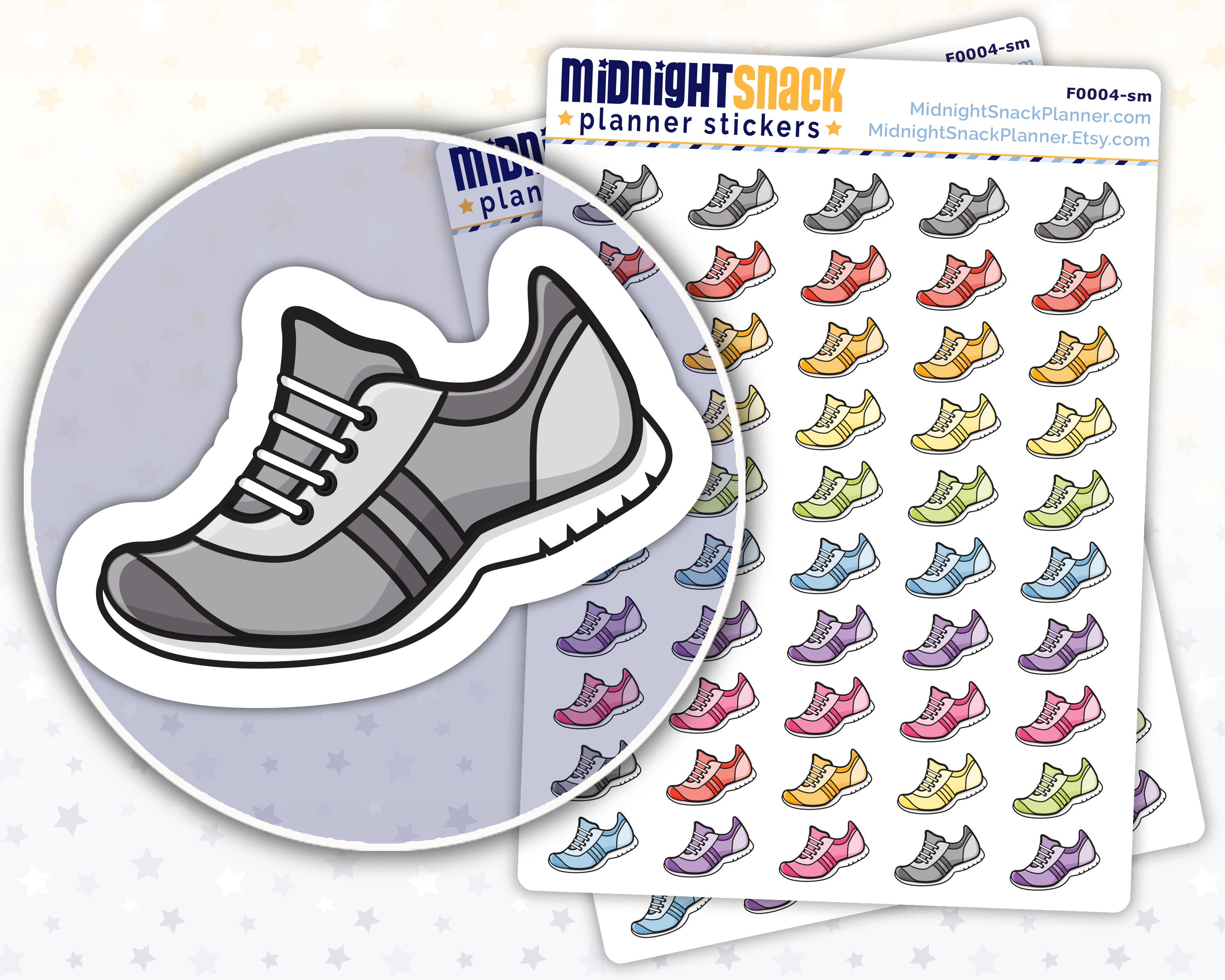 Jogging Planner Stickers Running Shoe Icon Sticker Cardio | Etsy