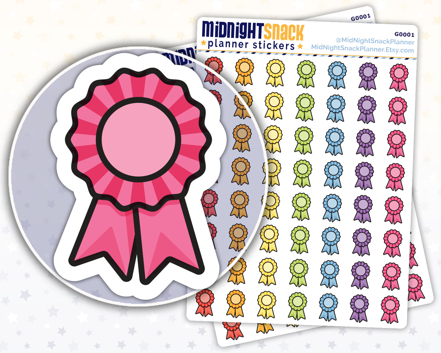 Award Ribbon Icon Sticker | Merit Award Planner Sticker | Small Win ...