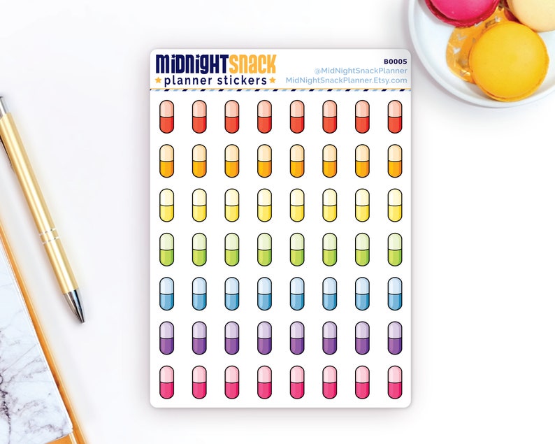 Medicine Planner Stickers Pill Icon Sticker Prescription - Etsy