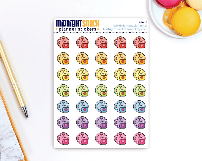 Wash Dishes Icon Stickers | Empty Dishwasher Planner Stickers ...