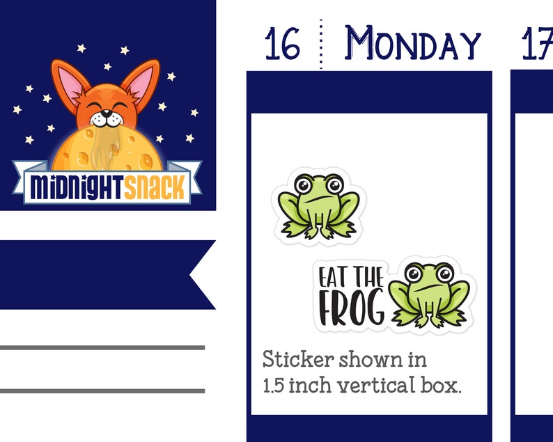 Eat the Frog Planner Stickers | Daily Task Reminder Stickers | Goal ...