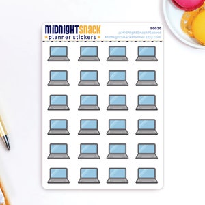 Laptop Computer Icon Sticker | Online Planner Sticker | Work From Home ...