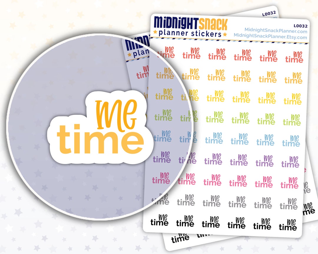 Me Time Icon Stickers | Script Planner Stickers | Rest and Self Care ...