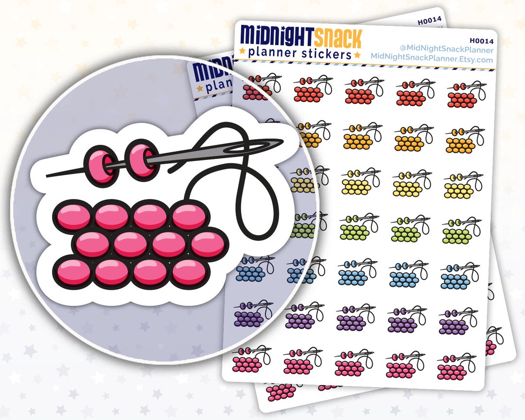 Jewellery and Bead Work Planner Stickers | Beading Icon Stickers ...