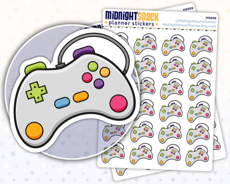 Video Game Planner Stickers Game Controller Icon Stickers | Etsy