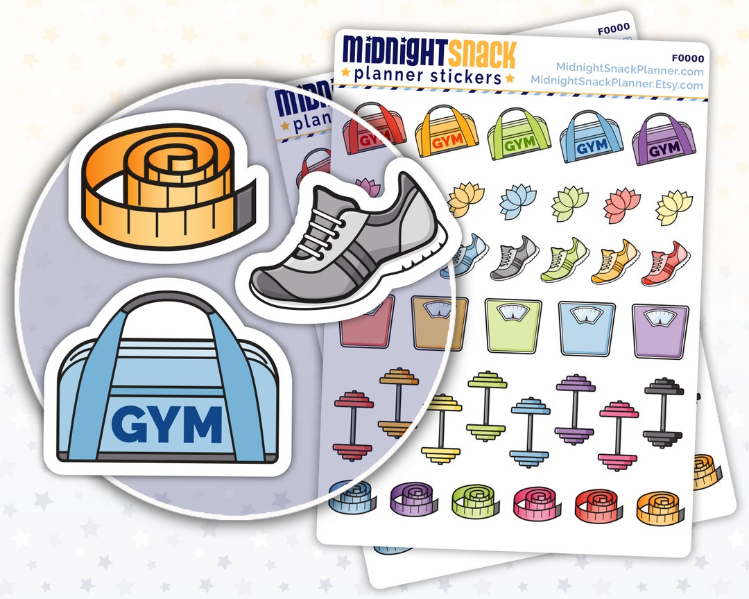 Exercise and Weight Loss Sampler Planner Sticker | Fitness Icon ...