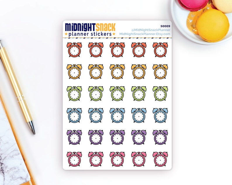 Alarm Clock Icon Sticker | Appointment Reminder Planner Stickers ...