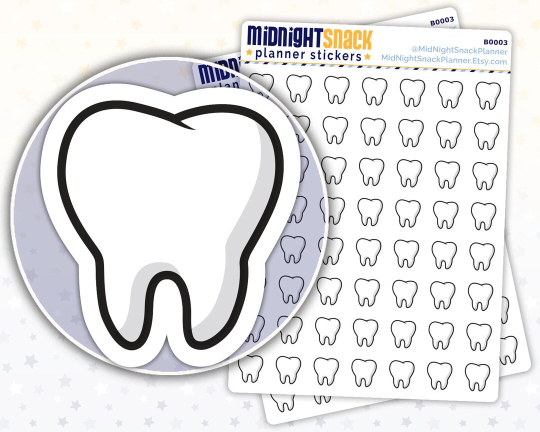 Dentist Appointment Planner Stickers | Tooth Icon Stickers | Oral ...