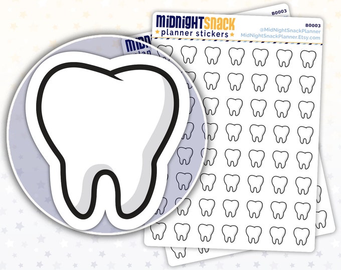 Dentist Appointment Planner Stickers | Tooth Icon Stickers | Oral ...