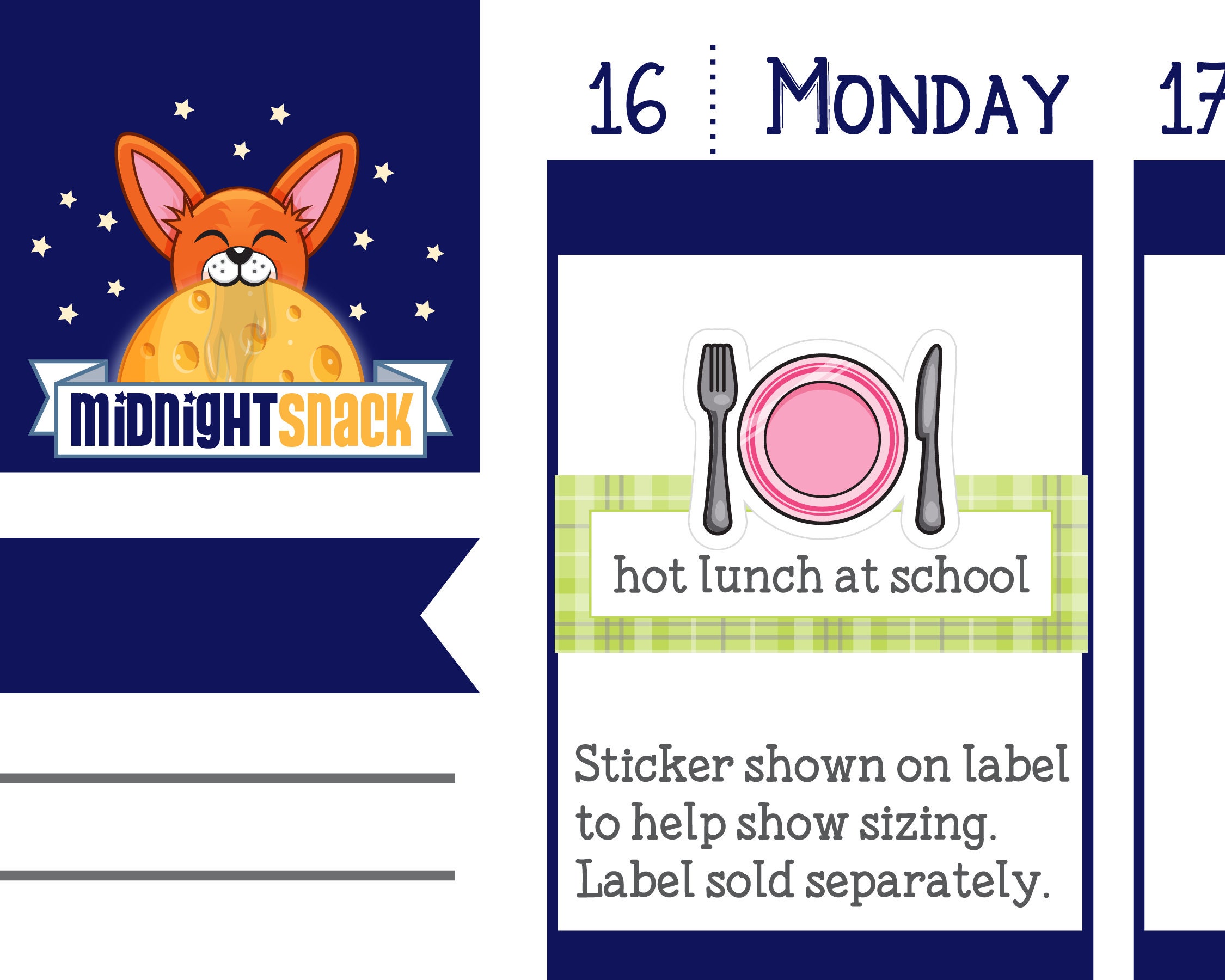 Meal Planning Icon Stickers | Hot Lunch Planner Stickers | Meal Prep ...