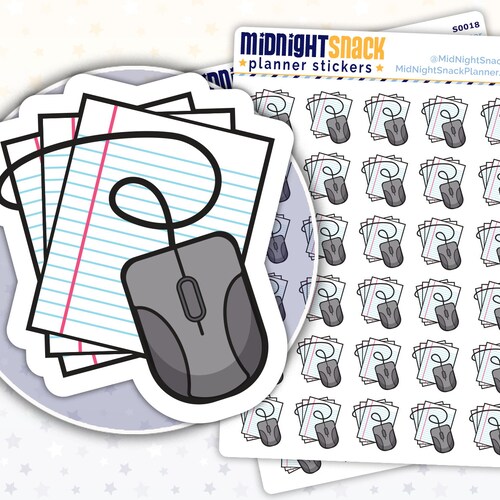 Online School Icon Sticker Home School Planner Sticker - Etsy