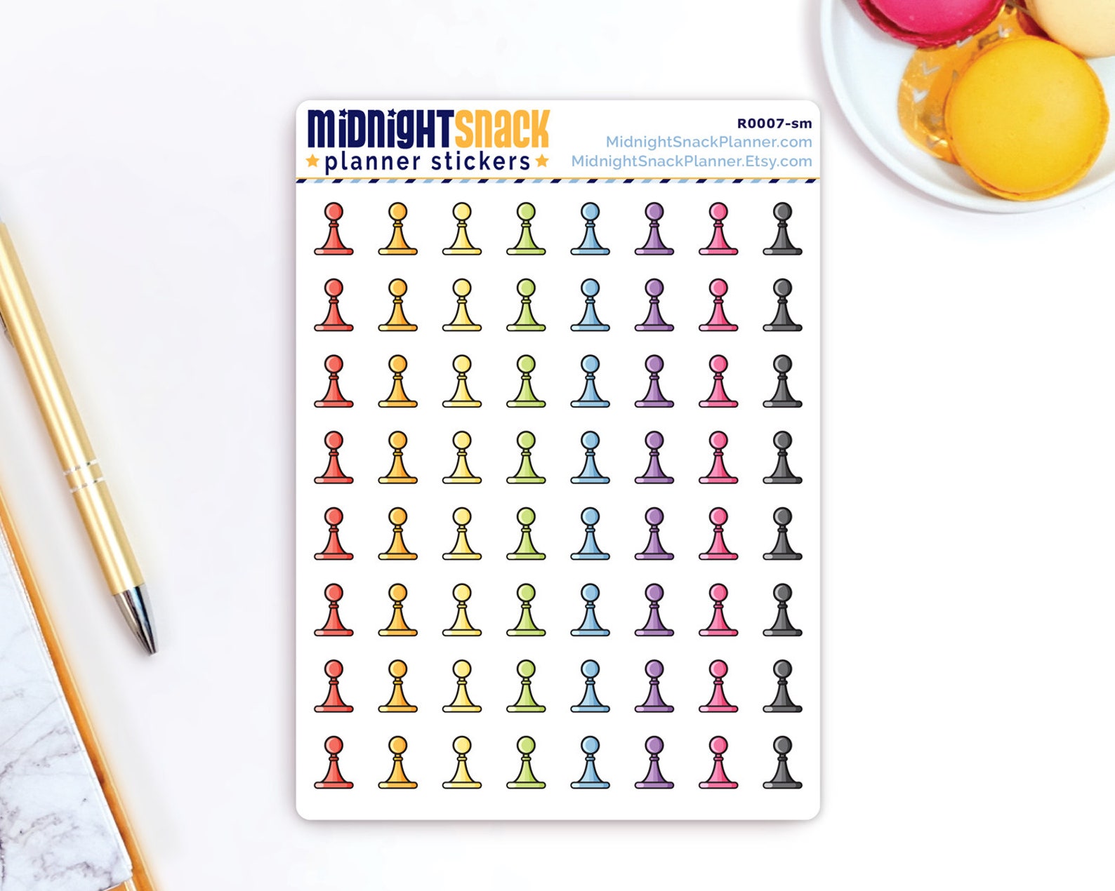 Board Game Night Planner Stickers | Game Piece Icon Stickers - Etsy