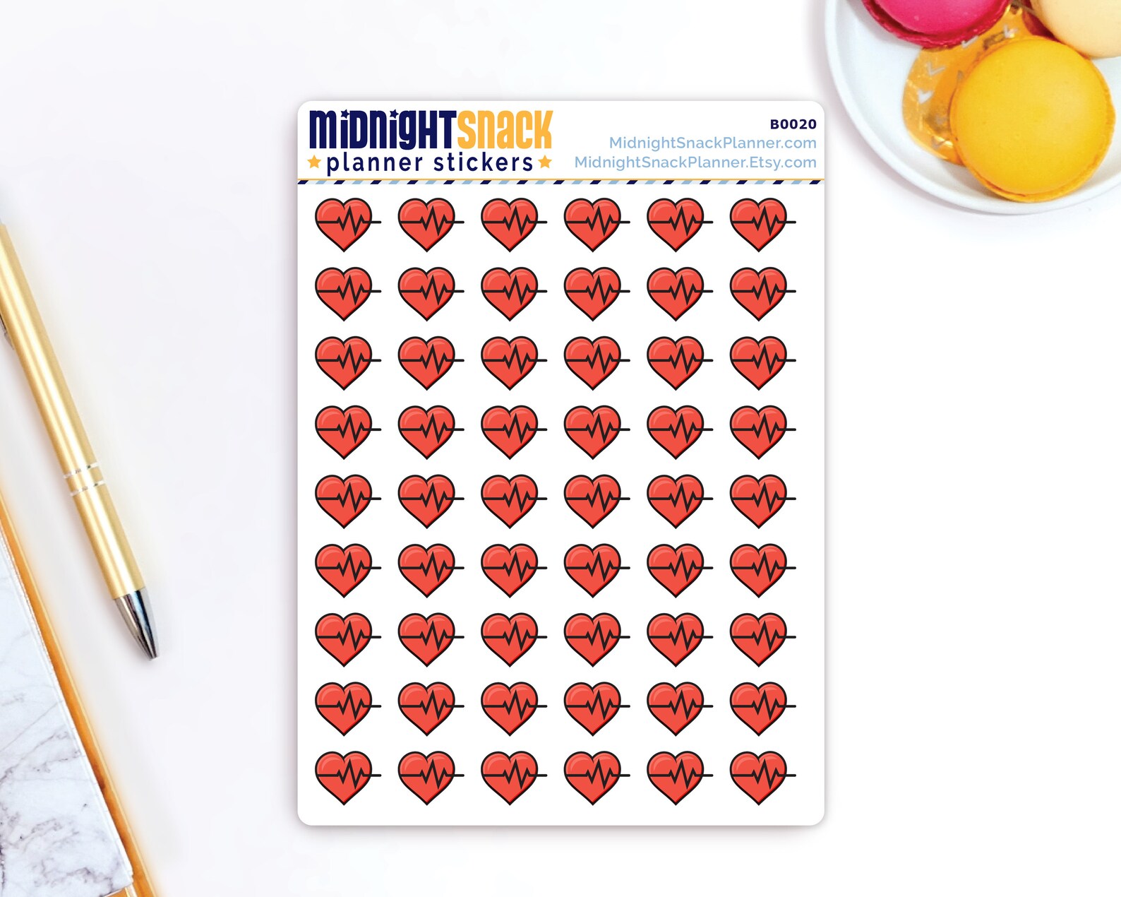 Heart Rate Icon Health Planner Stickers Heart Health - Etsy