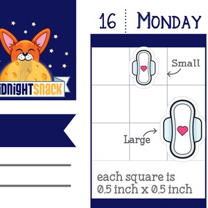 Menstrual Pad Planner Stickers | Period Tracking Icon Sticker - Etsy