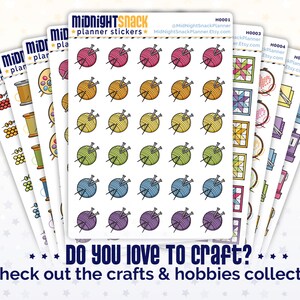 Spinning Wheel Planner Stickers | Wool and Yarn Craft Stickers ...