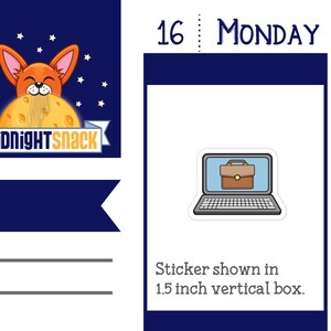 Work From Home Icon Sticker | Remote Work Planner Sticker | Laptop and ...