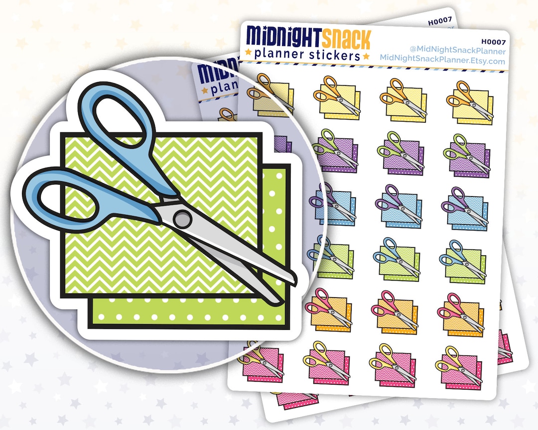 Scrapbooking Planner Stickers Paper Craft Icon Stickers Schaar en ...