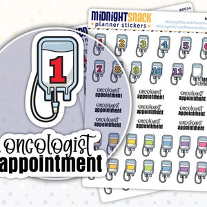 Chemotherapy Treatment and Countdown Planner Stickers | Chemo Cancer ...