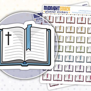 Bible Study Icon Sticker | Bible Journal Planner Stickers | Sunday ...