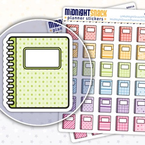 Patterned Spiral Notebook Planner Stickers | Disc Planner Icon Stickers ...