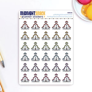 Church Icon Sticker | Sunday School Planner Sticker | Youth Group ...