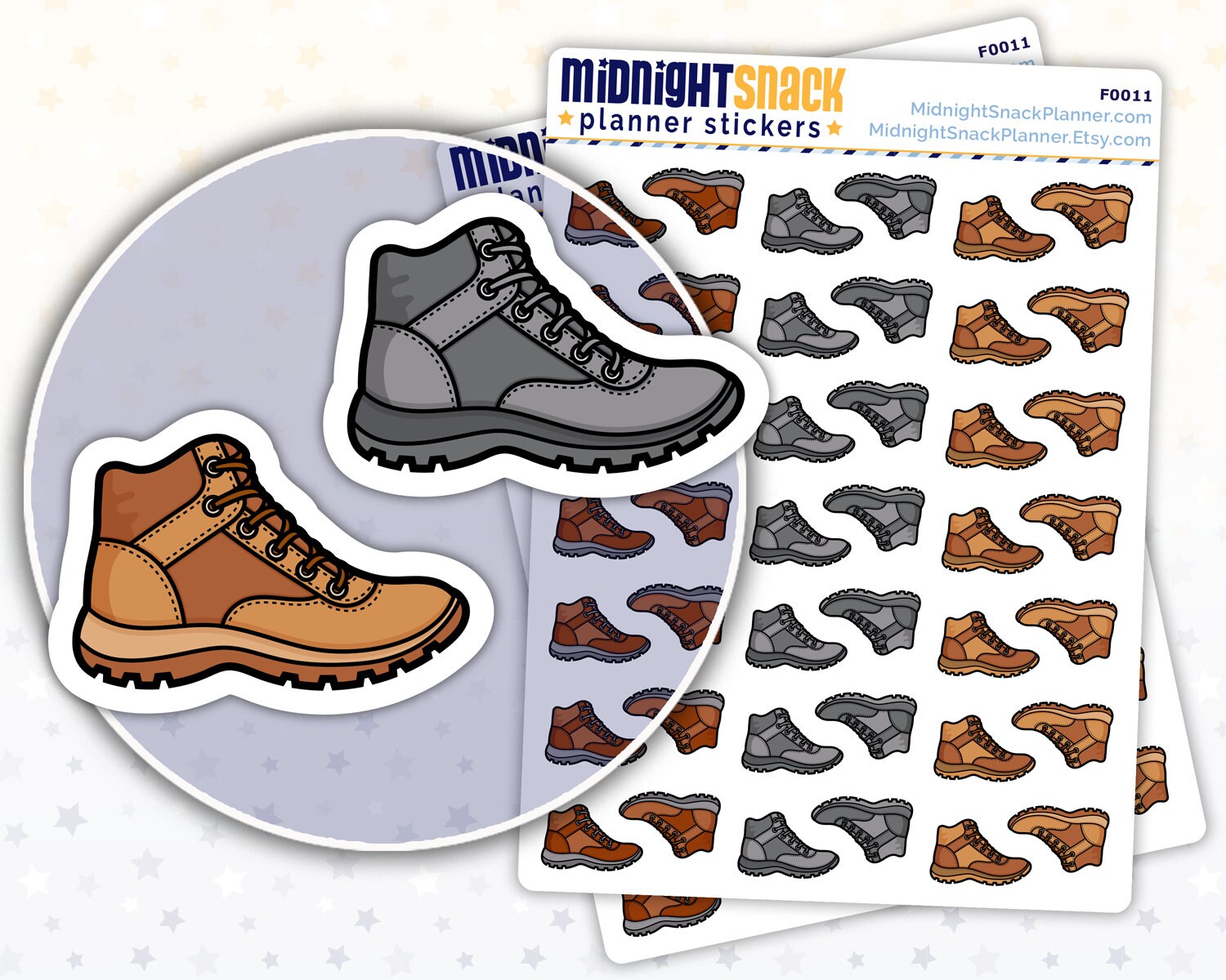 Hiking Boots Planner Stickers Hiking Shoes Icon Stickers | Etsy