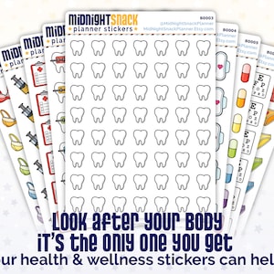 Sick Day Planner Sticker | Tissue Box Icon Stickers | Rest and Self ...