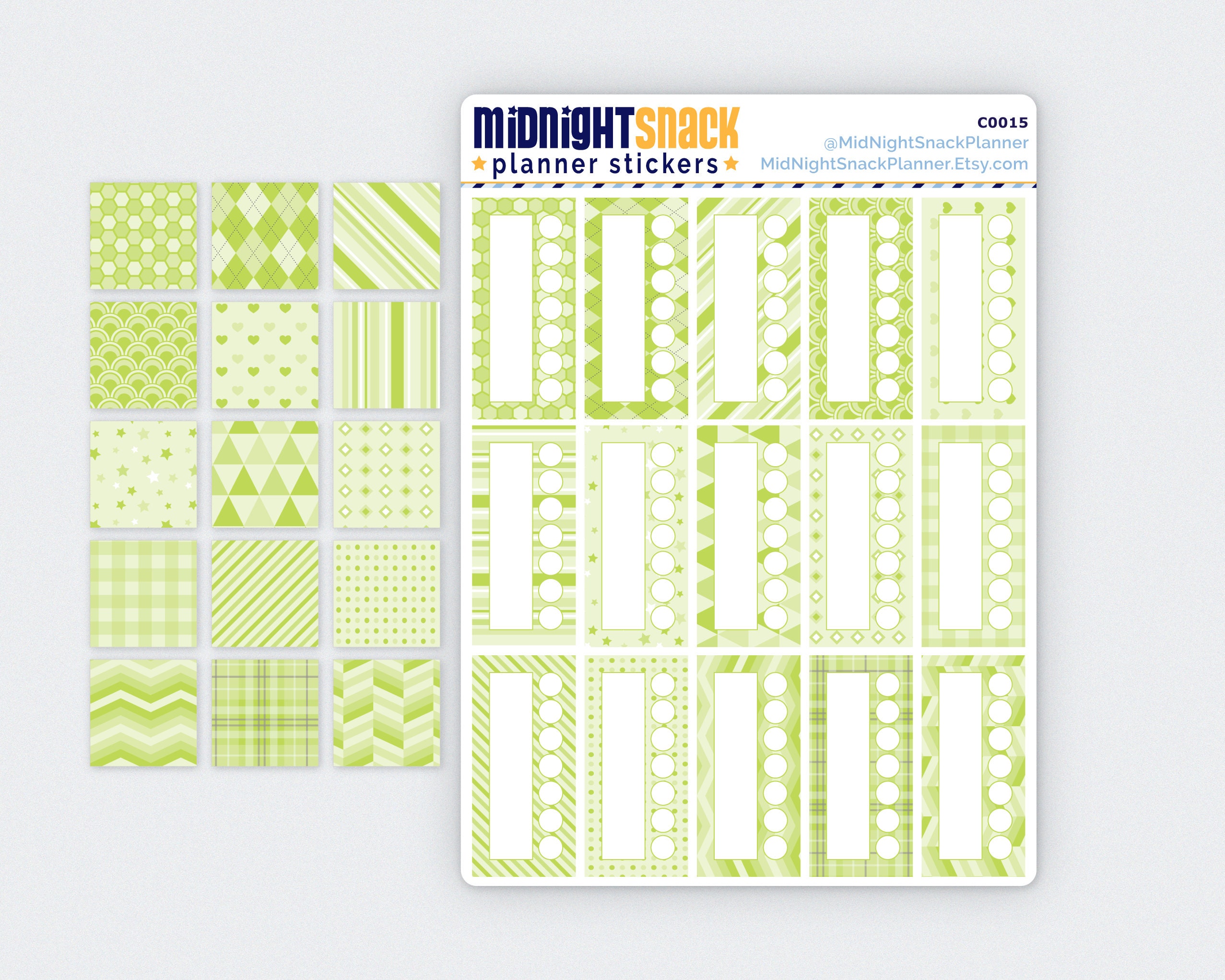 Green Patterned Habit Tracker Daily Planner Functional | Etsy